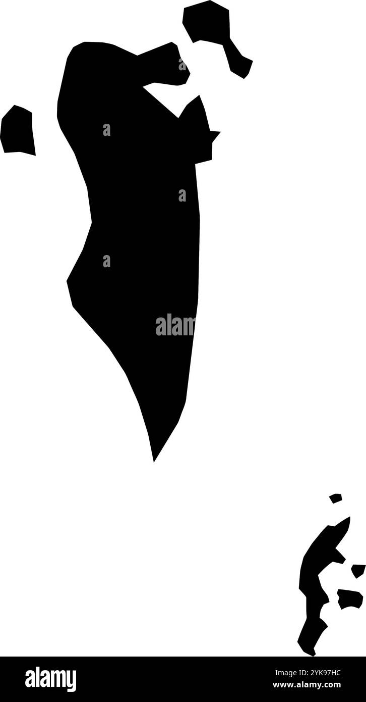 A contour map of Bahrain. Vector graphic illustration on a transparent ...