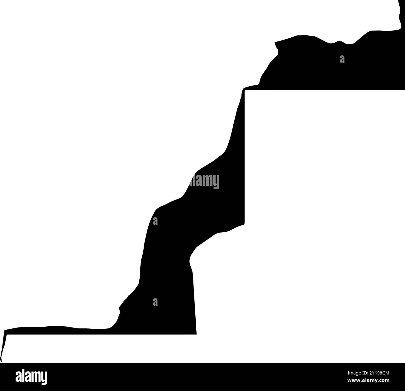 Outline map western sahara Stock Vector Images - Alamy