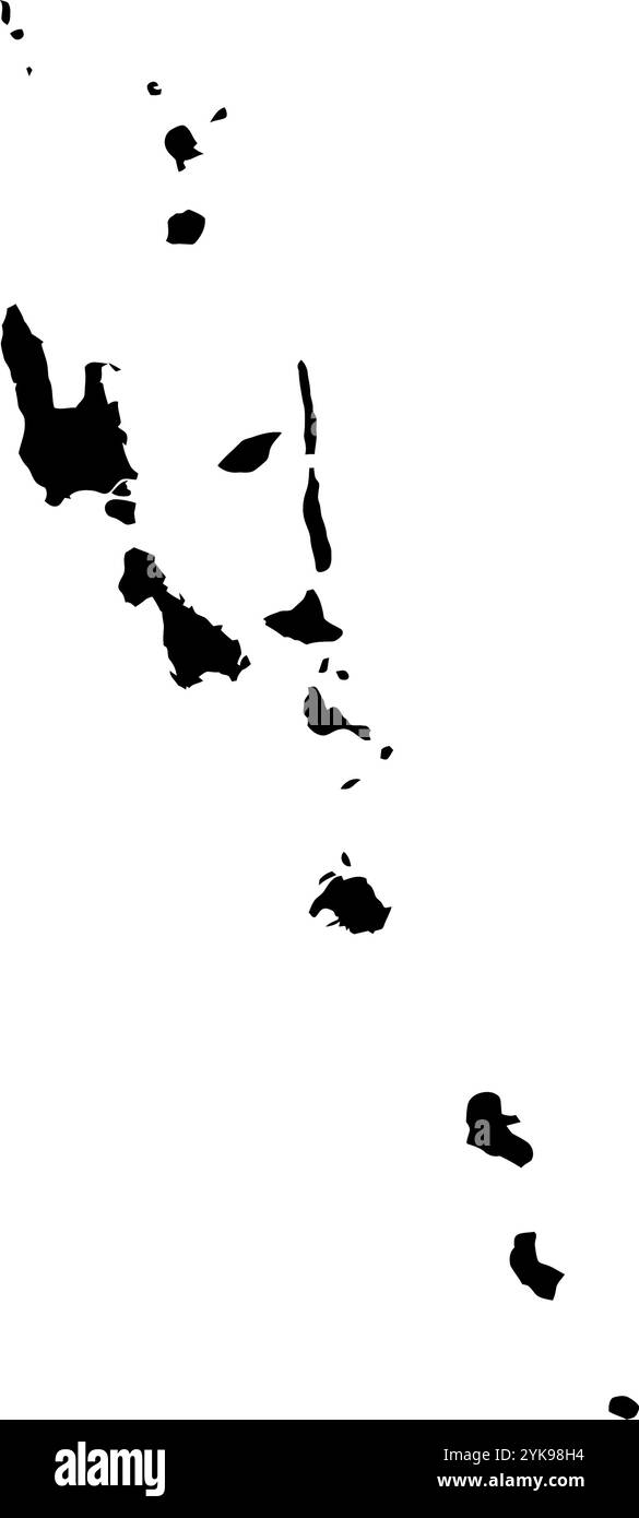 A contour map of Vanuatu. Vector graphic illustration on a transparent ...