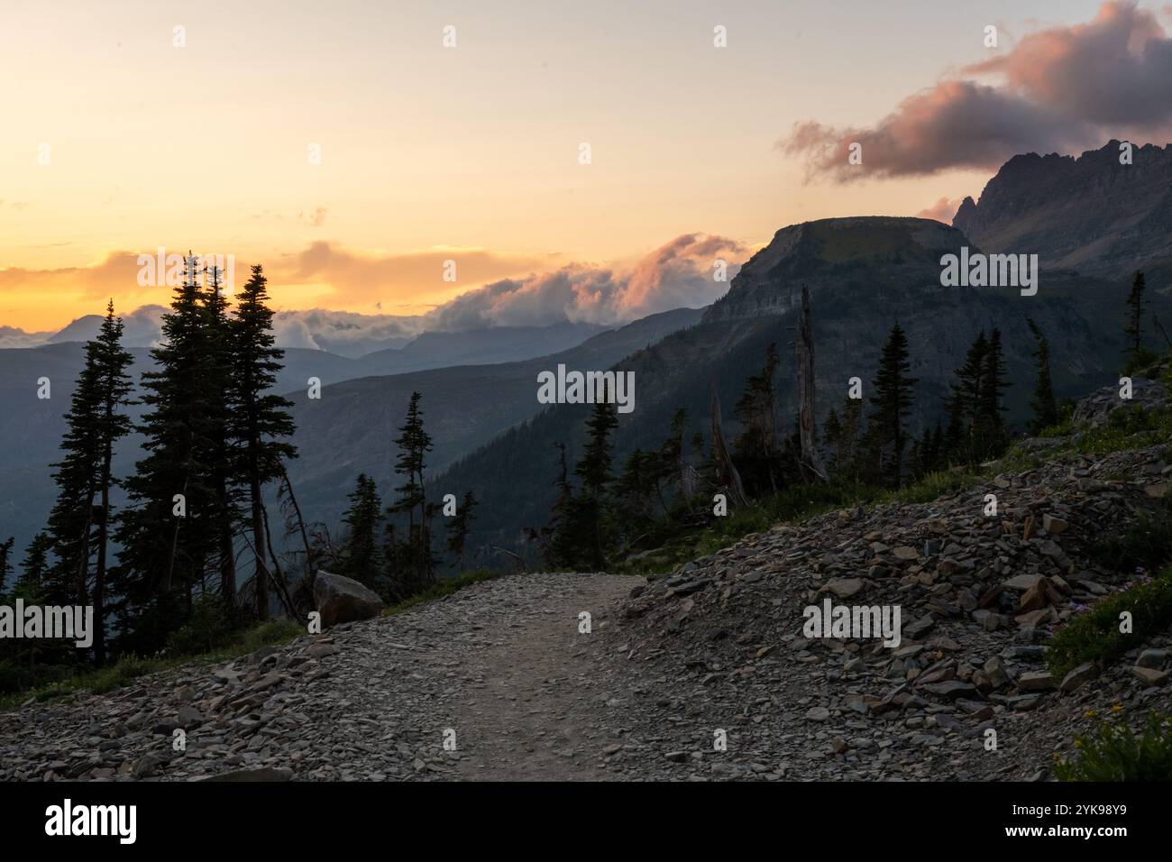 Wave Of Clouds Roll Over The Ridges Beyond Granite Park Along The ...