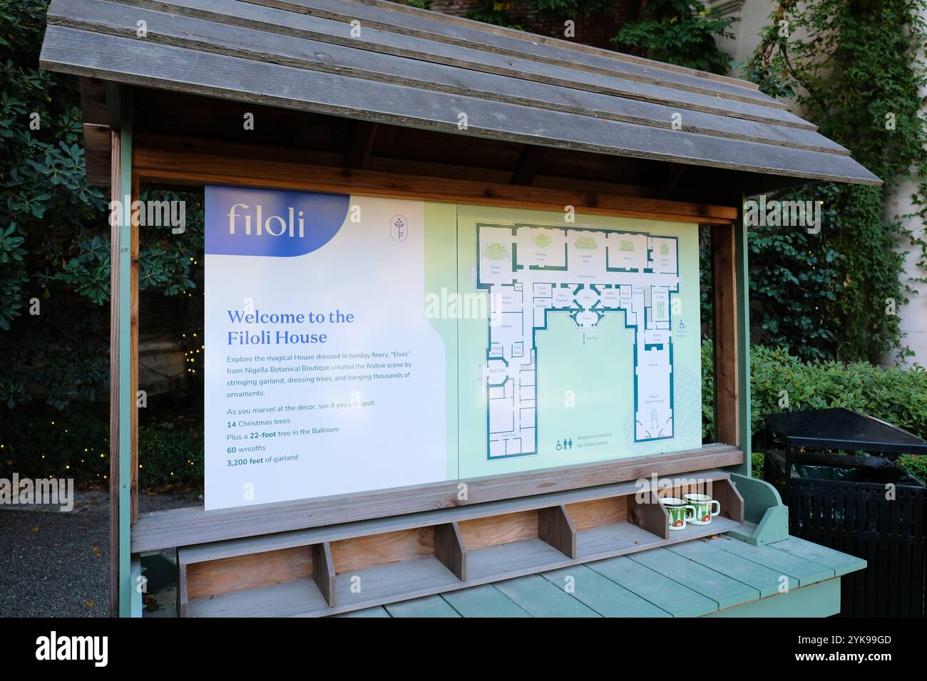 Graphic welcome sign with map of the house for visitors and guests ...