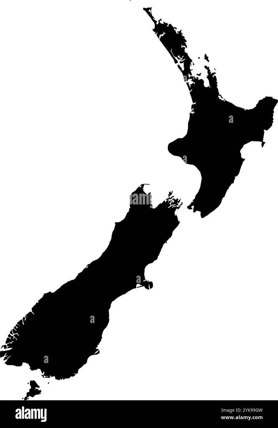 A contour map of New Zealand. Vector graphic illustration on a ...