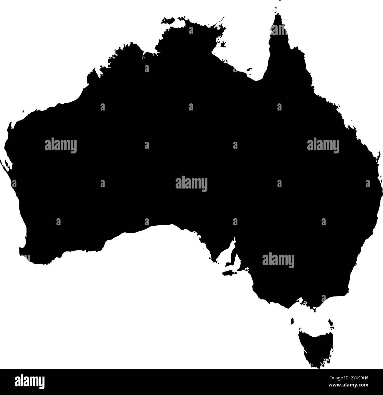 A contour map of Australia. Vector graphic illustration on a ...