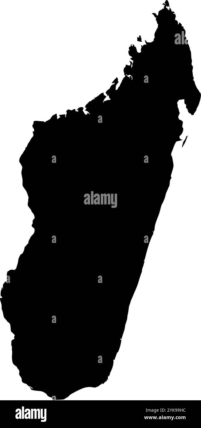 A contour map of Madagascar. Vector graphic illustration on a ...