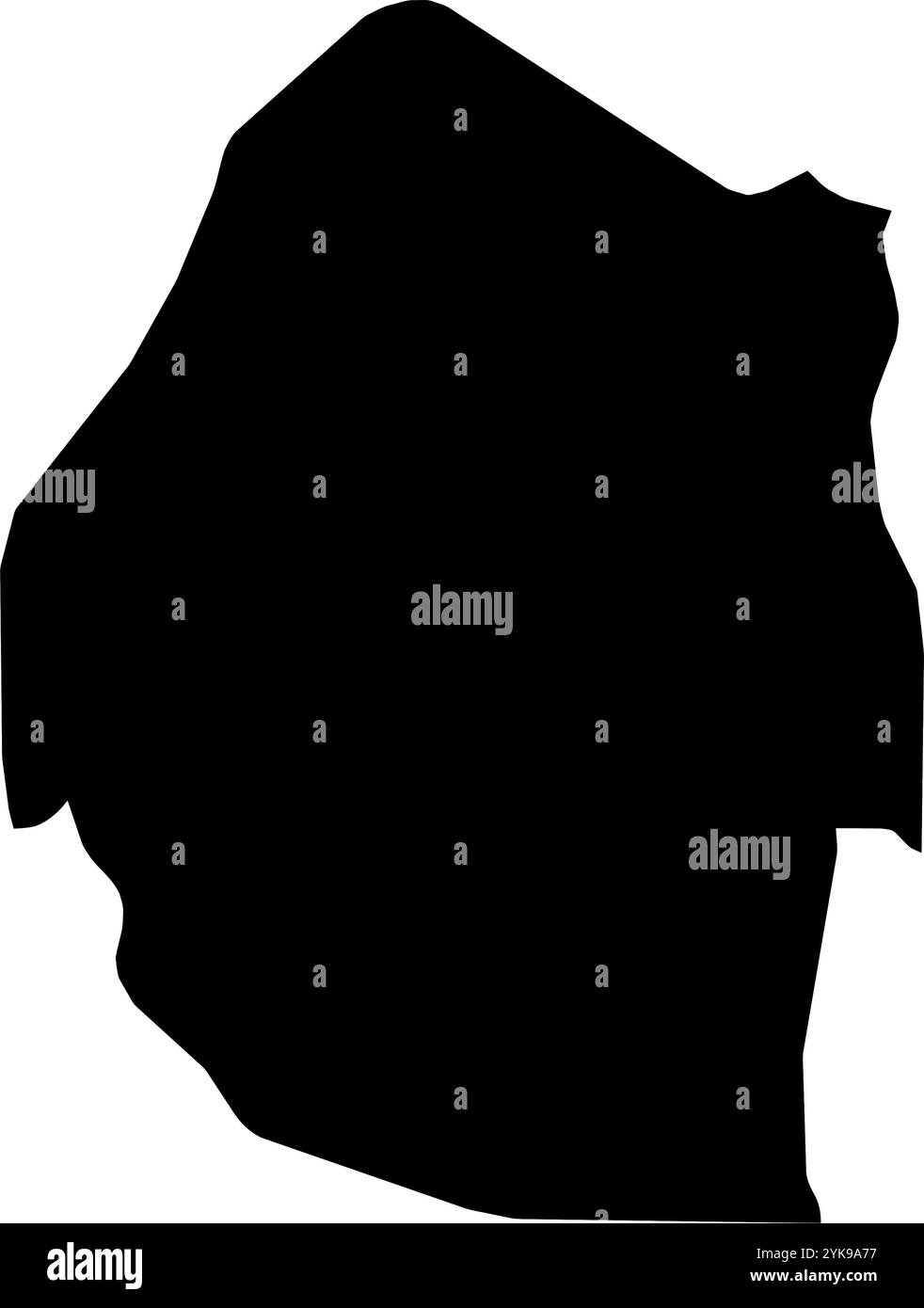 A contour map of Eswatini. Vector graphic illustration on a transparent ...