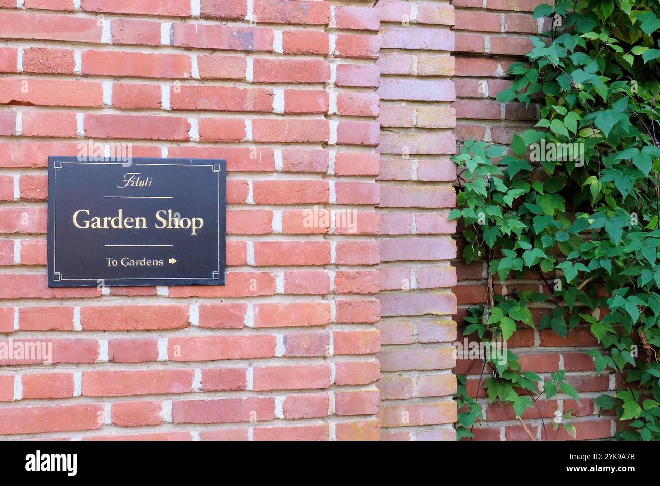 Garden Shop sign at the Filoli estate and gardens, in Woodside ...