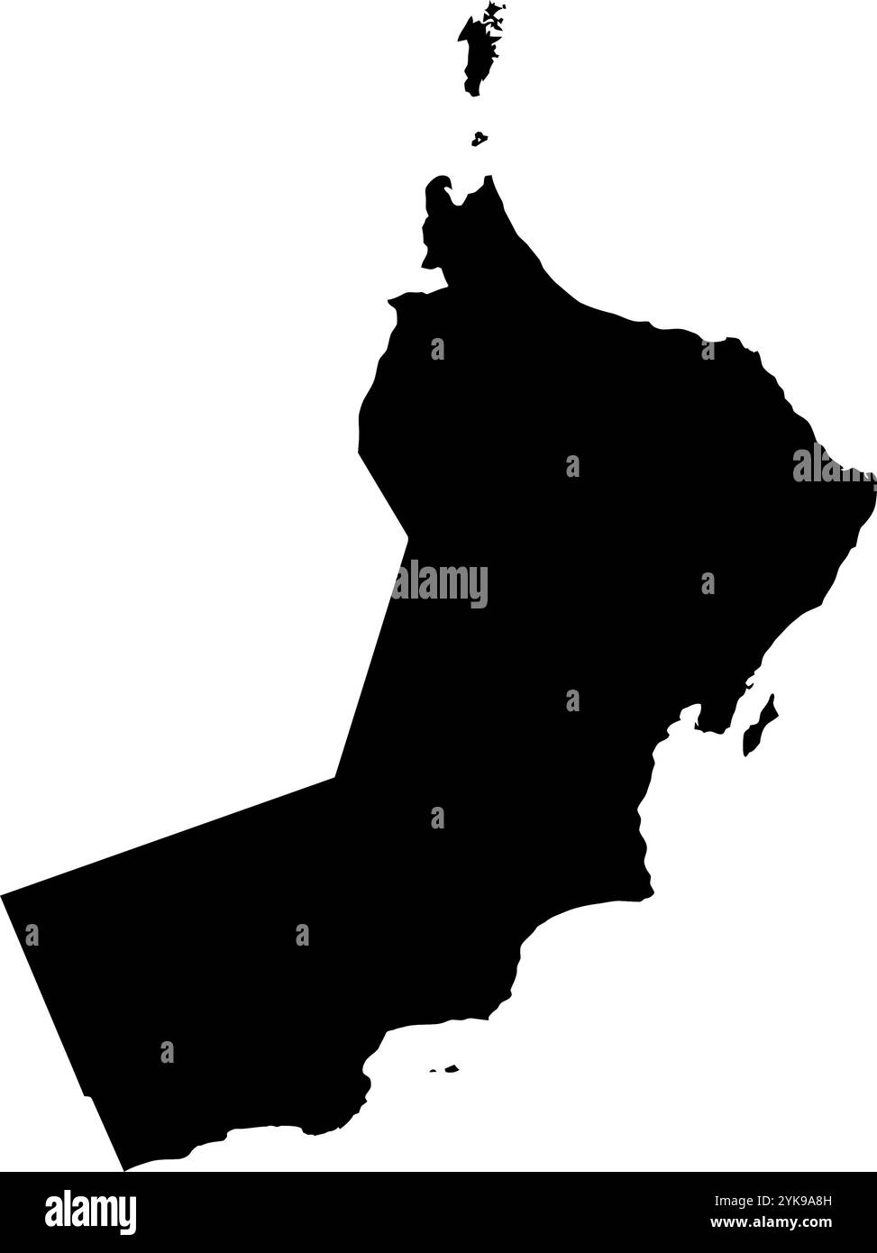 A contour map of Oman. Vector graphic illustration on a transparent ...
