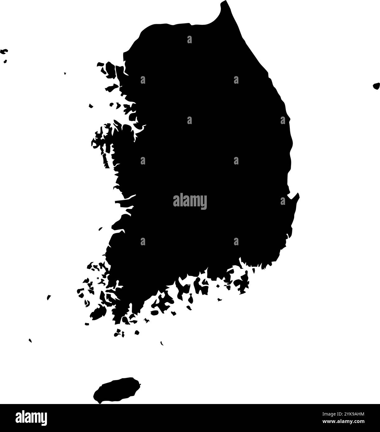 Map of south korea hi-res stock photography and images - Alamy