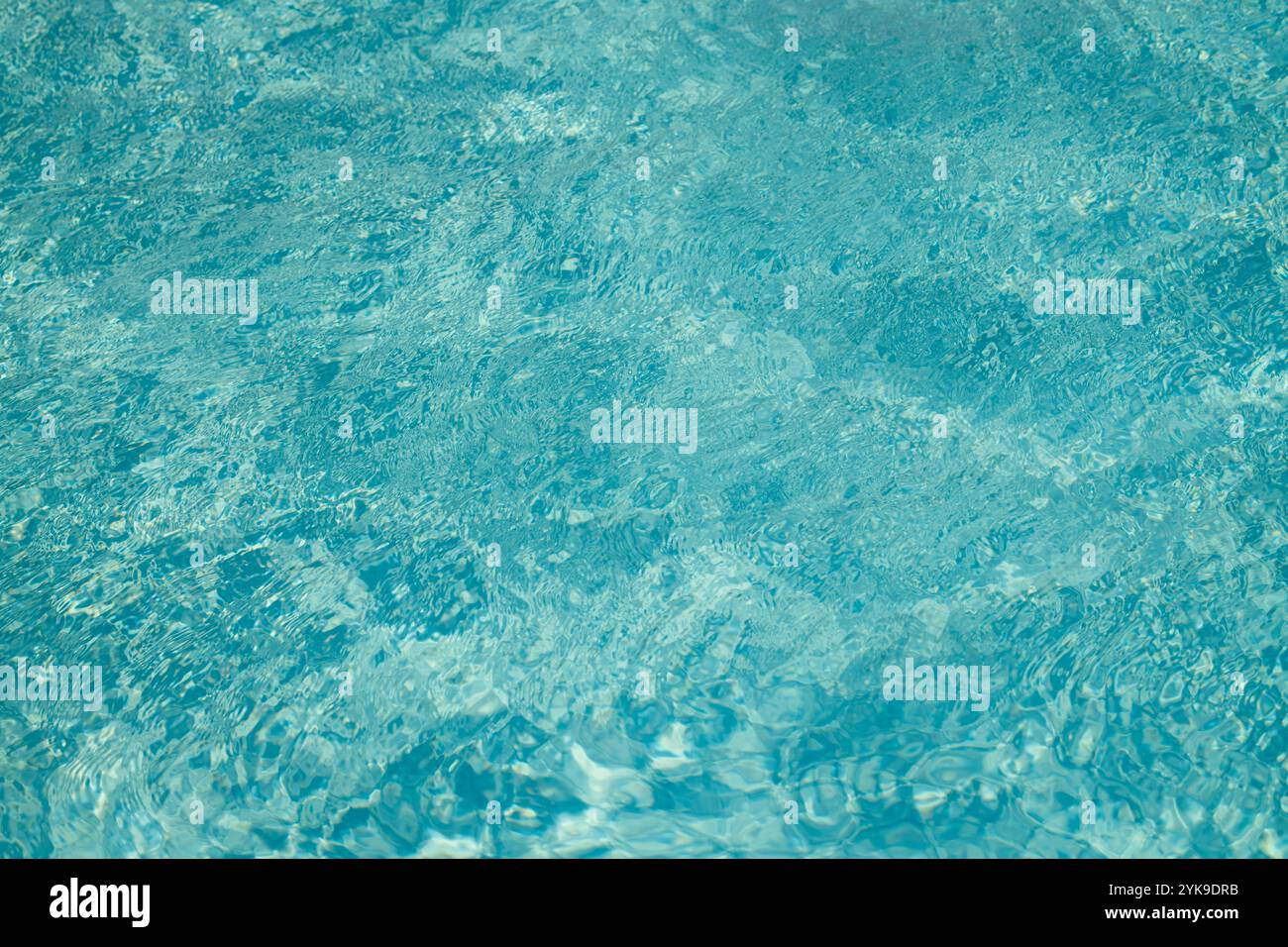 Blue water reflection. Blue pool waves. Swimming pool. Water surface ...