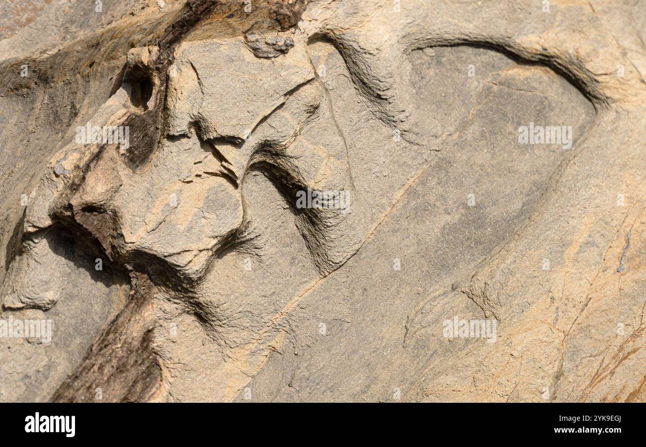 Abstract rock formation with patterns and colourful designs, background ...