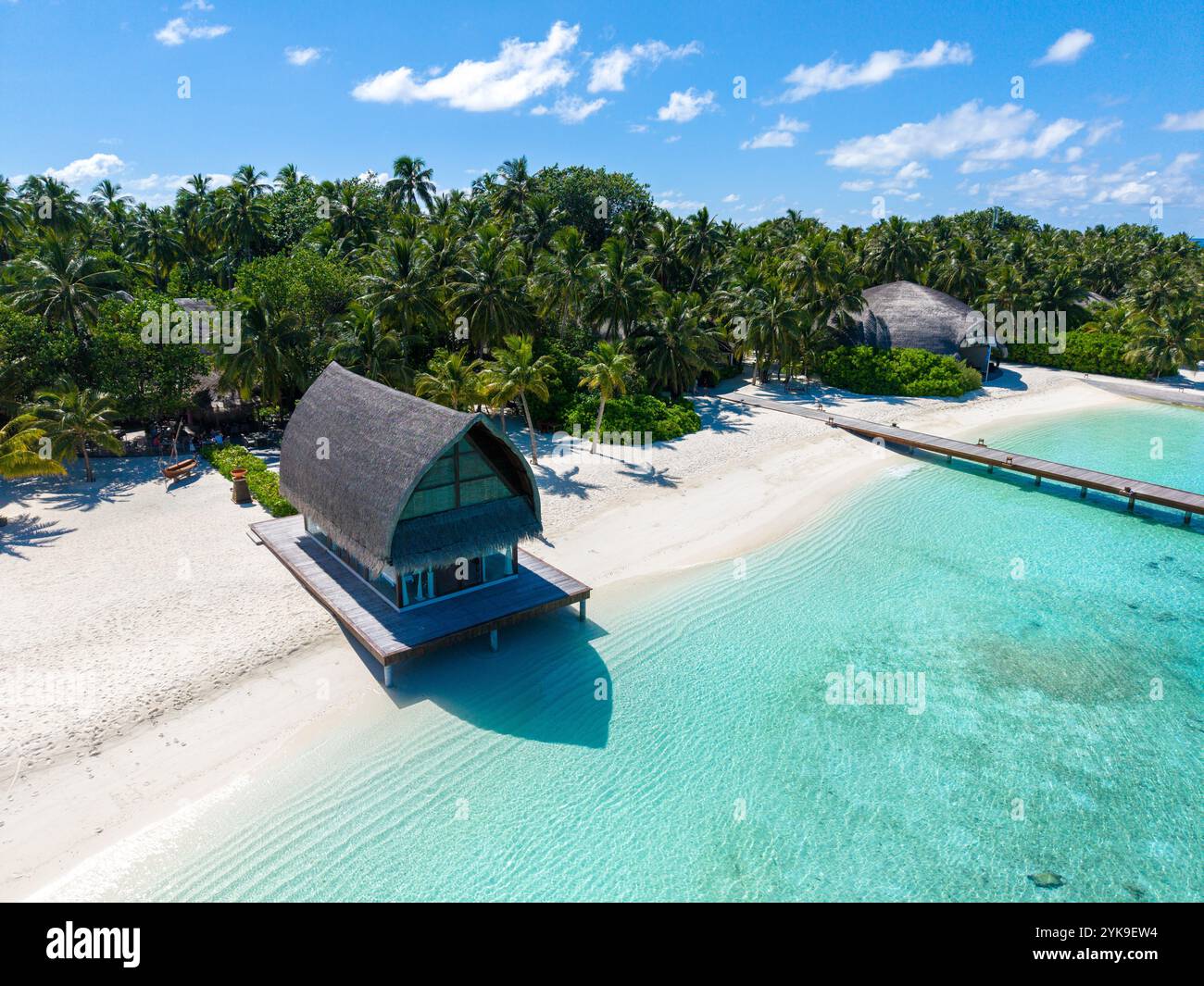 Aerial views of Velavaru Island in Maldives Stock Photo - Alamy