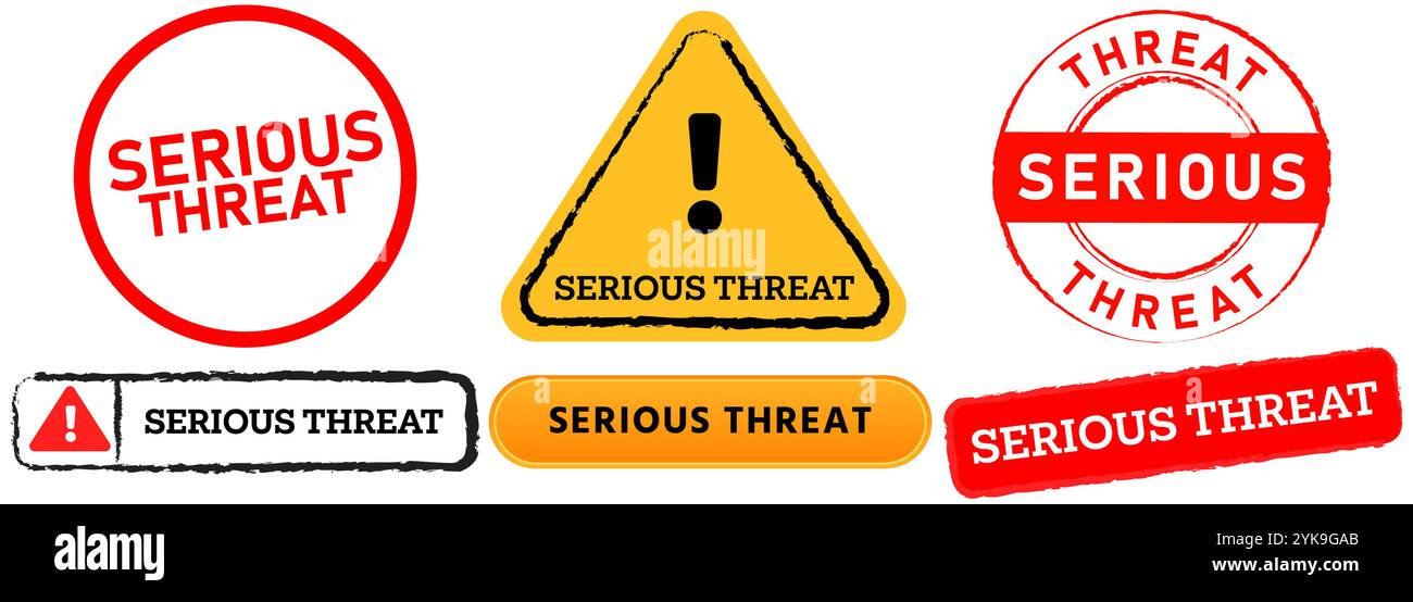 Serious threat caution danger warning dangerous unsafe risk alert ...