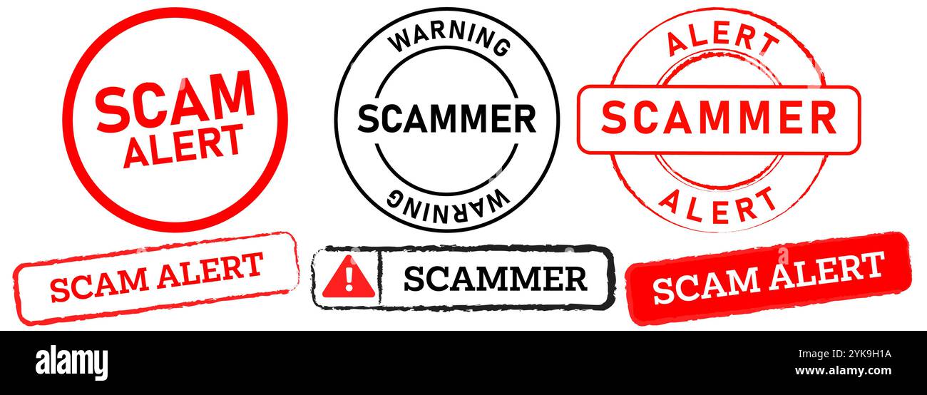 Scam alert caution information secure criminal scammer fraud theft data ...