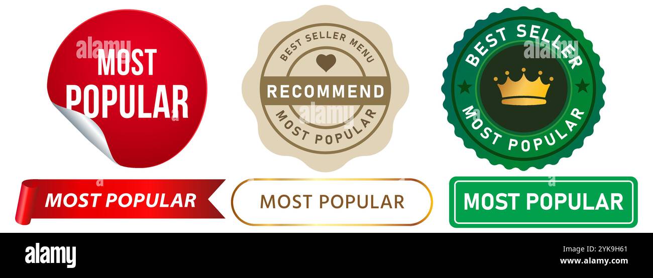 Most popular badge hi-res stock photography and images - Alamy