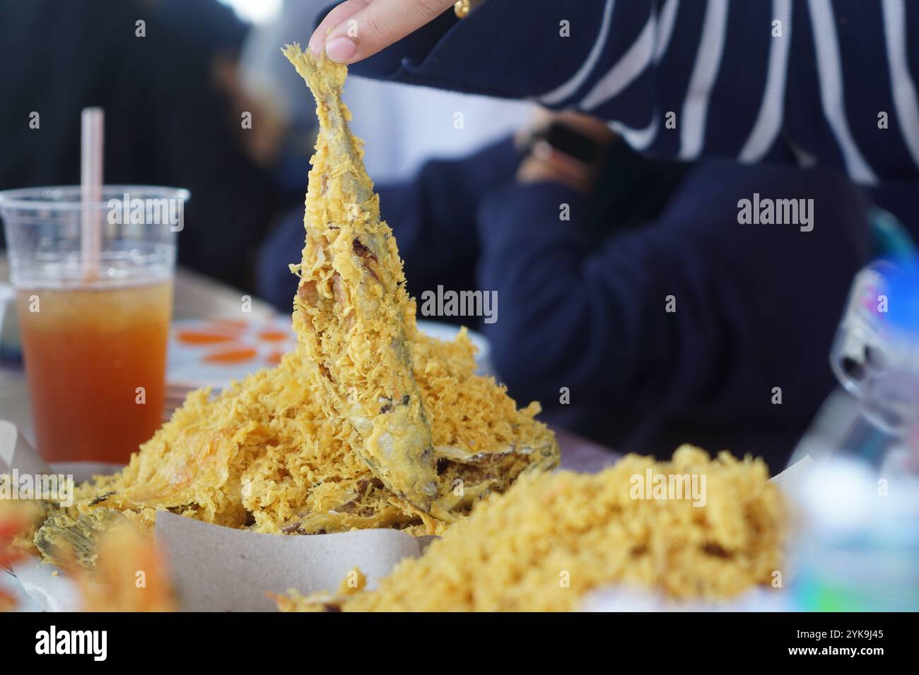 Crispy, deep-fried seafood coated in flour batter Stock Photo - Alamy
