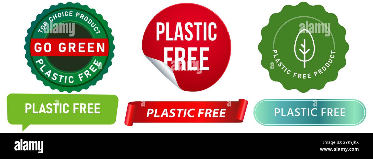 Plastic free movement Stock Vector Images - Alamy