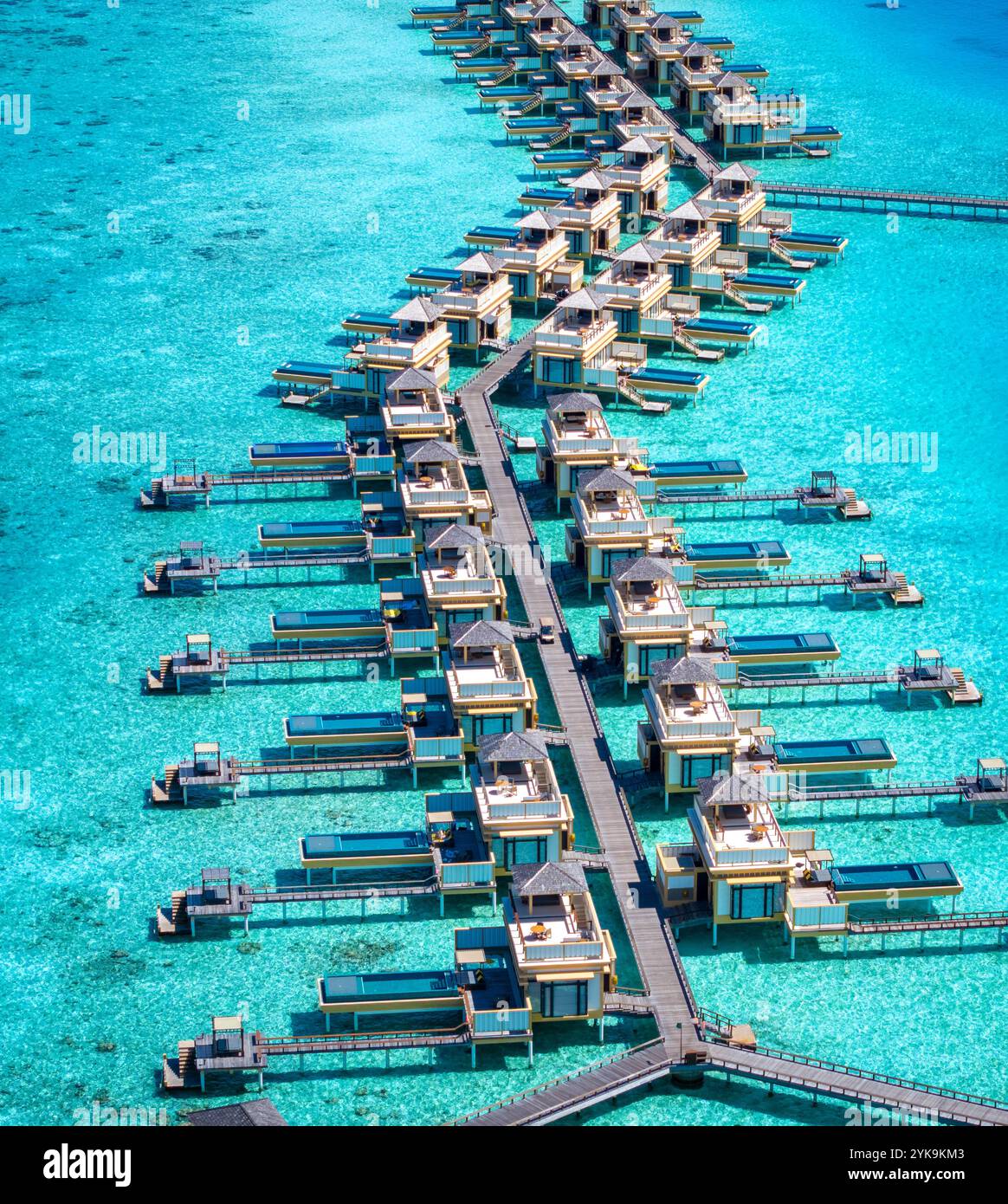 Aerial views of Velavaru Island in Maldives Stock Photo - Alamy
