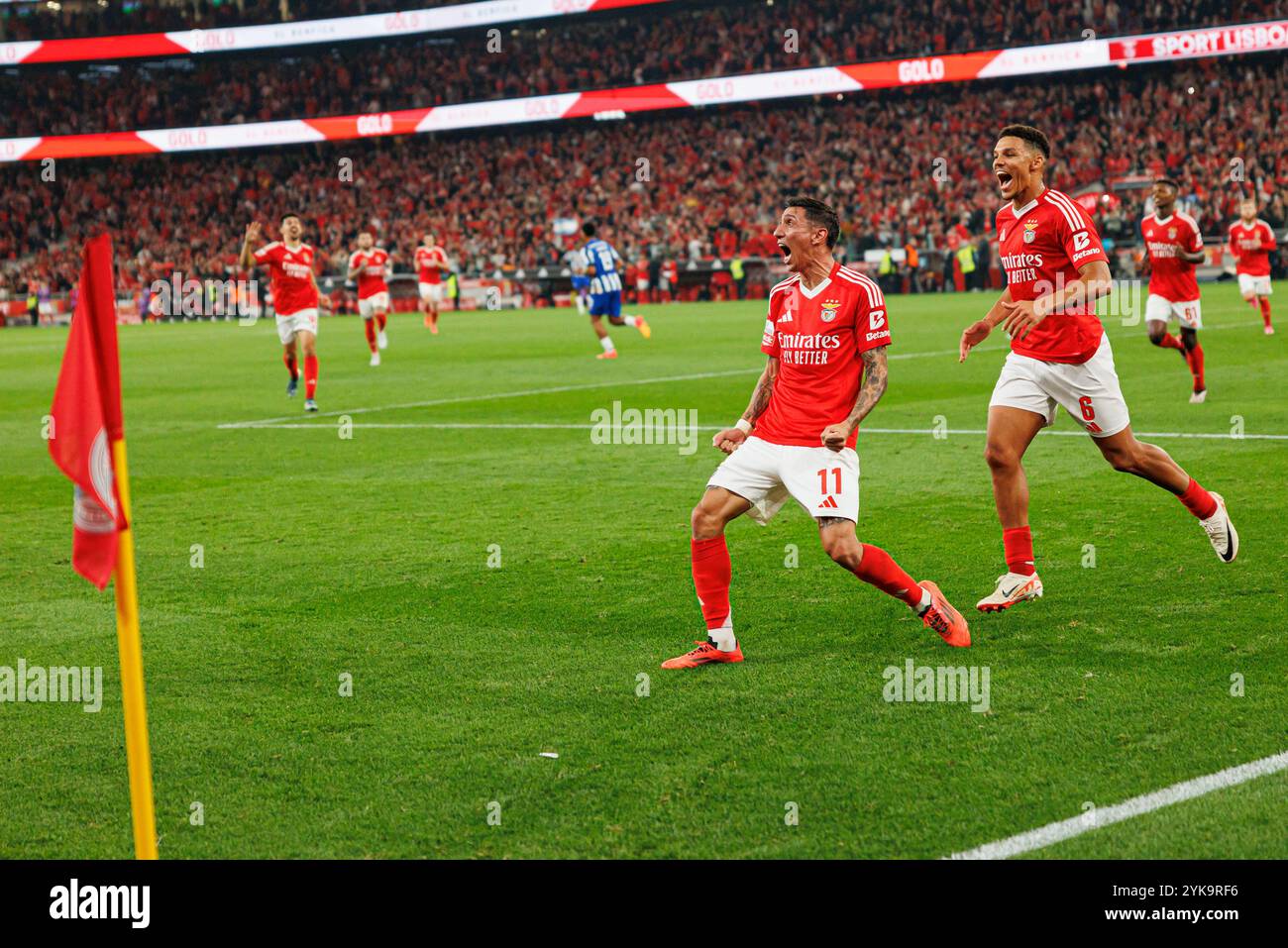Angel Di Maria, Alexander Bah seen celebrating after scoring goal ...