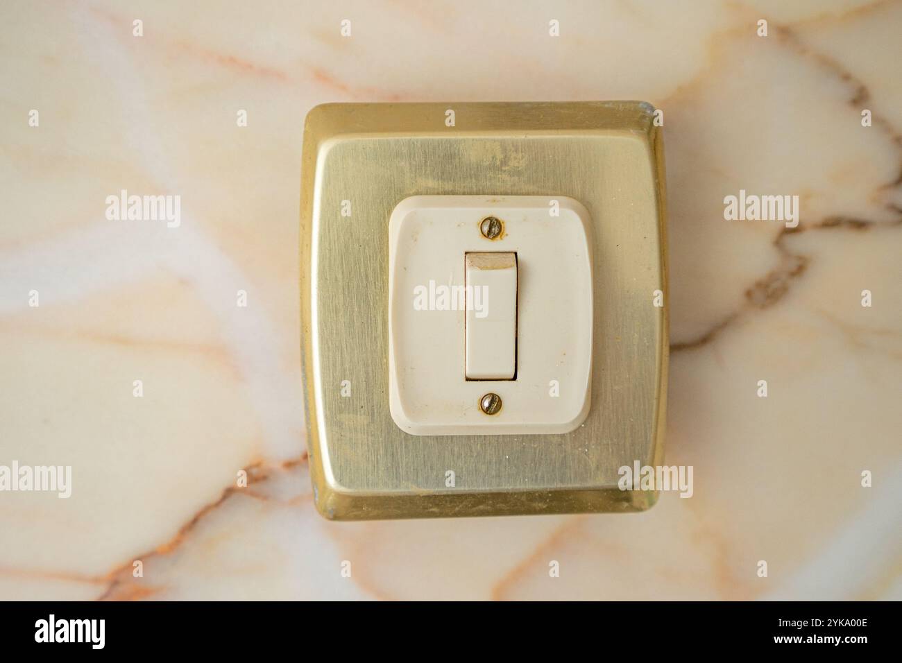 Vintage style home interior wall switch Stock Photo - Alamy