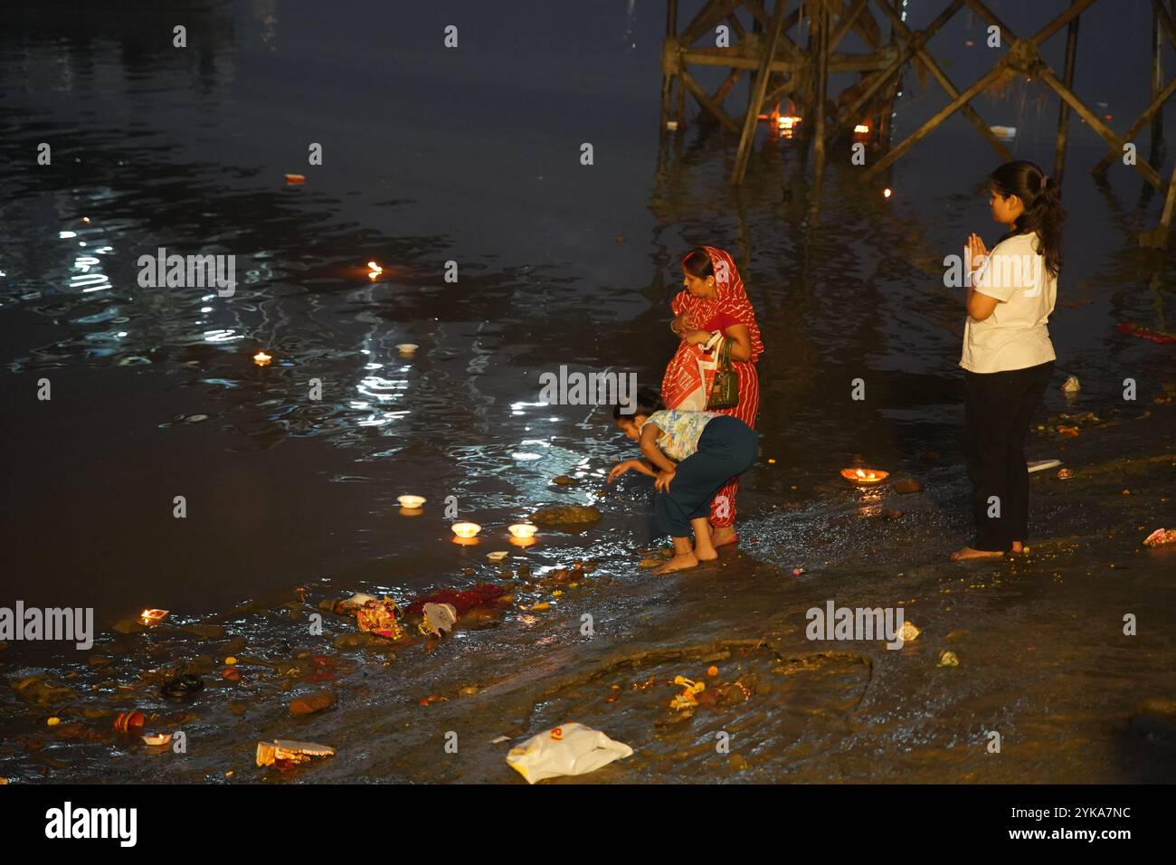 Kolkata, India, 15th November 2024: A river of light and devotion ...