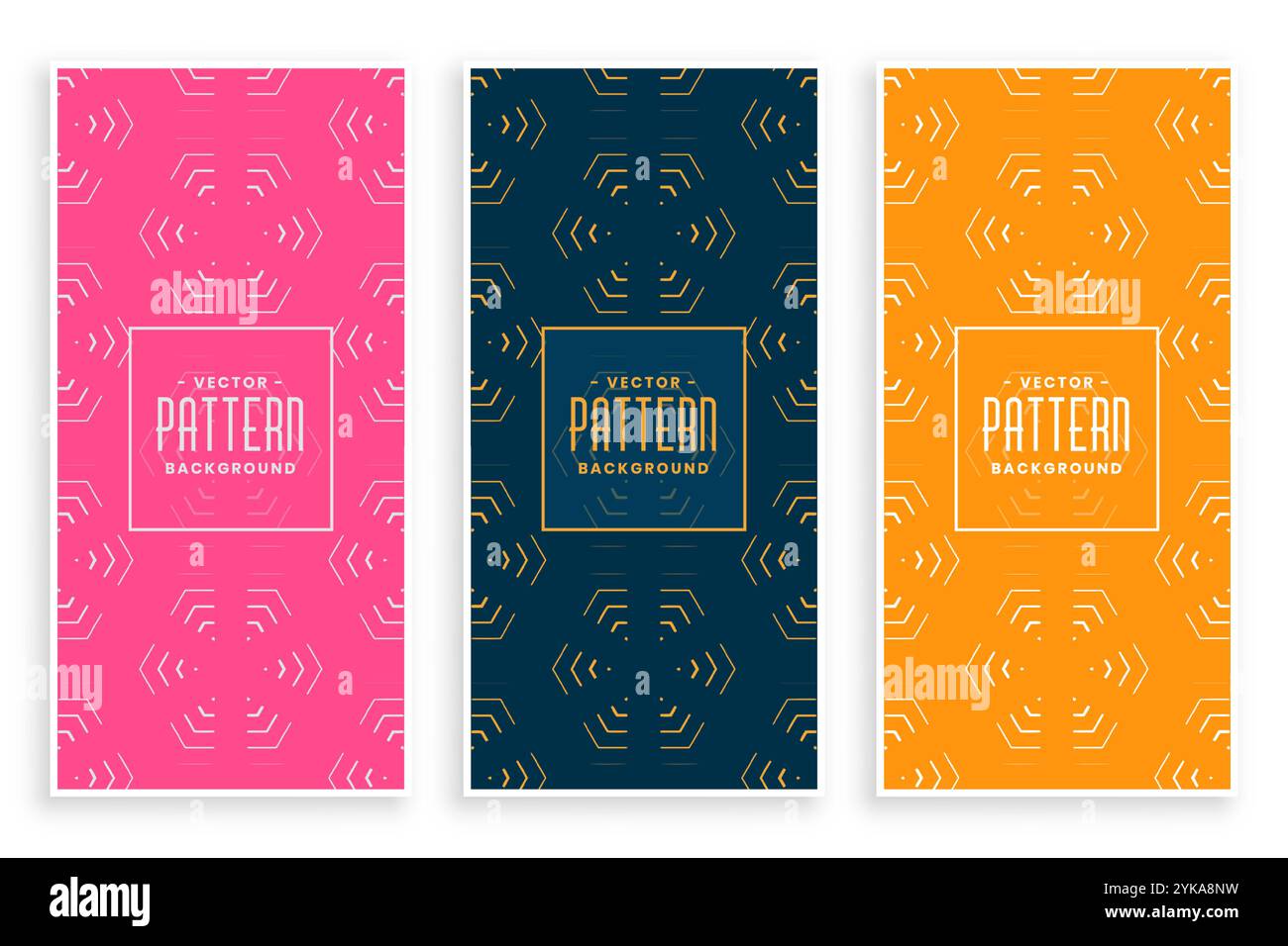 abstract line style hexagonal patterns set Stock Vector Image & Art - Alamy