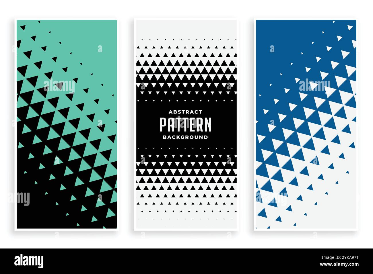 abstract triangle pattern banners set Stock Vector Image & Art - Alamy