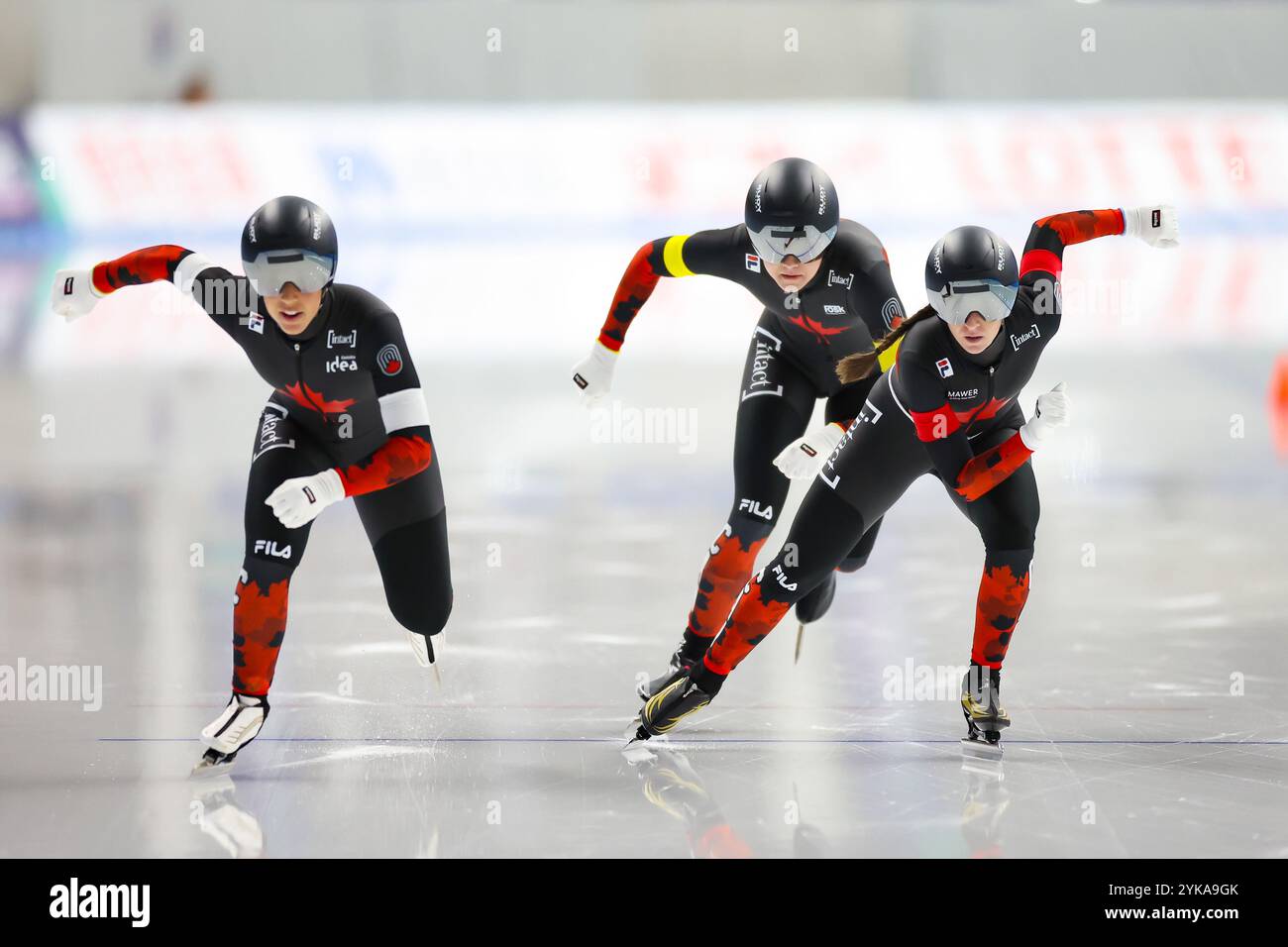 Aomori, Japan. 17th Nov, 2024. Canada team group Speed Skating : 2025 ...