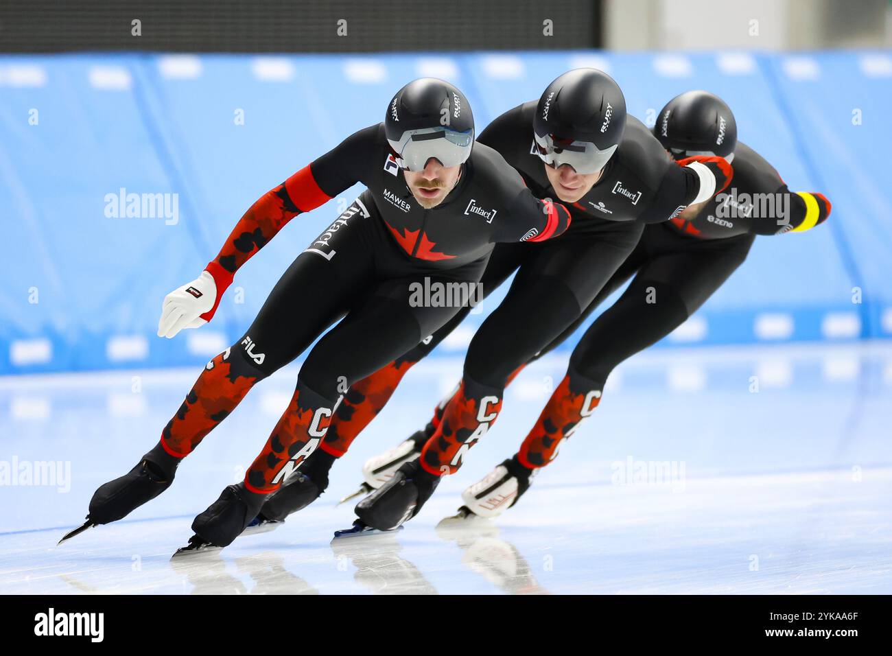 Aomori, Japan. 17th Nov, 2024. Canada team group Speed Skating : 2025 ...