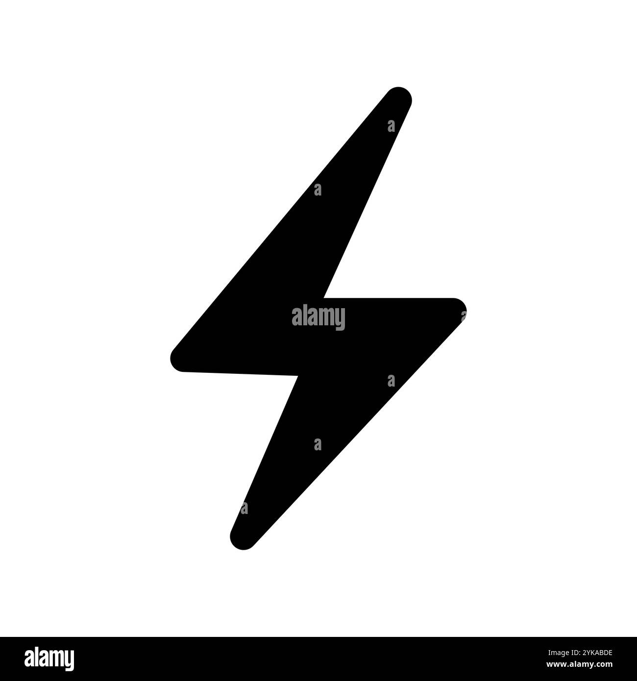 Lightning icon. Energy vector symbol. Electric bolt shape. Black power emblem Stock Vector Image ...