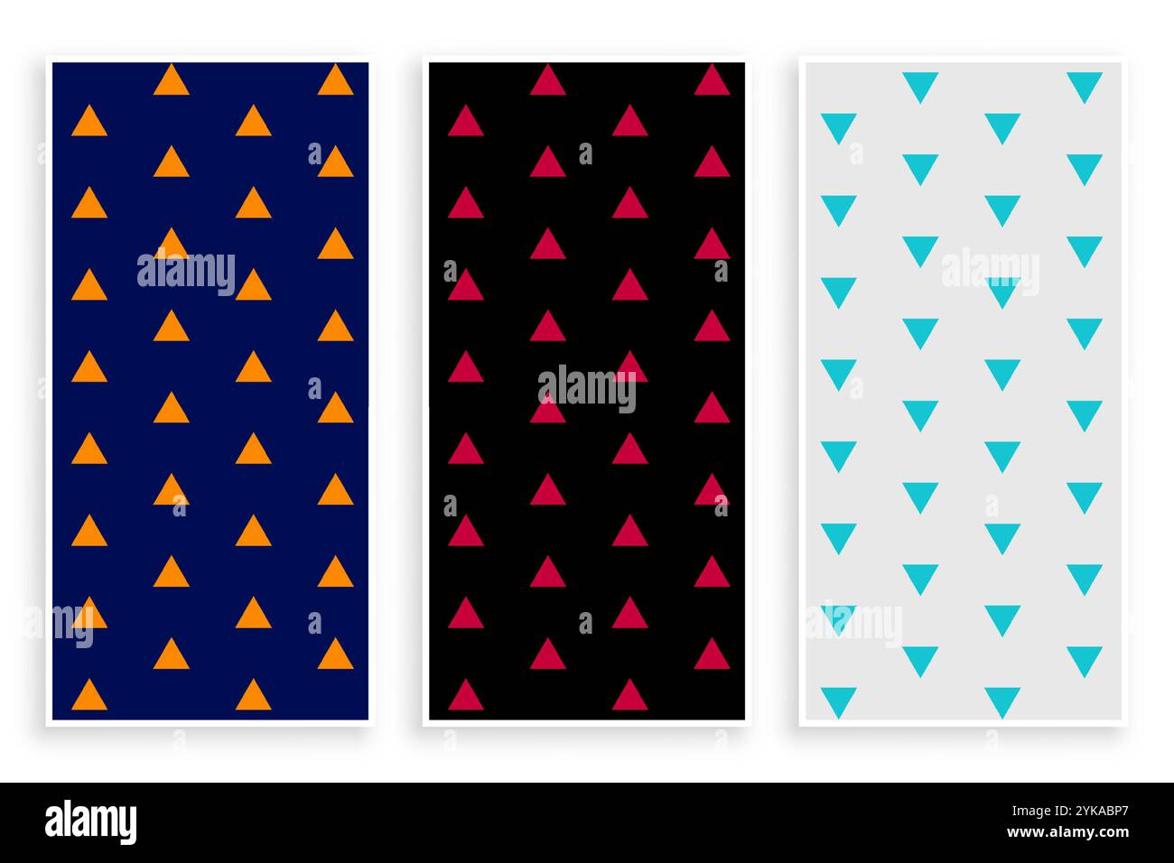 triangle repeat patterns banner set Stock Vector Image & Art - Alamy