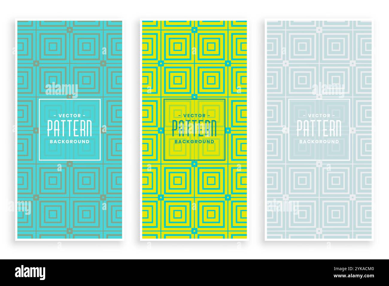 geometric square style line pattern banner design set Stock Vector Image & Art - Alamy