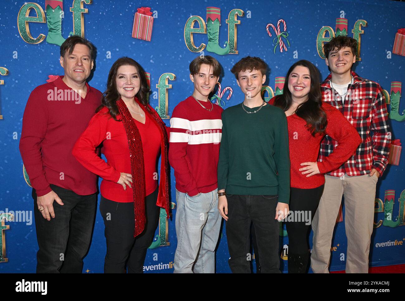 The Sharpe Family Singers attends the Opening night of "Elf on Broadway ...