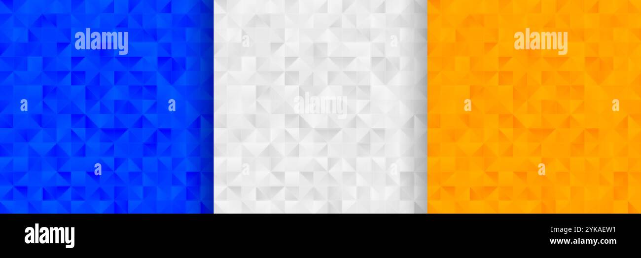 abstract triangles pattern background design in three colors Stock ...