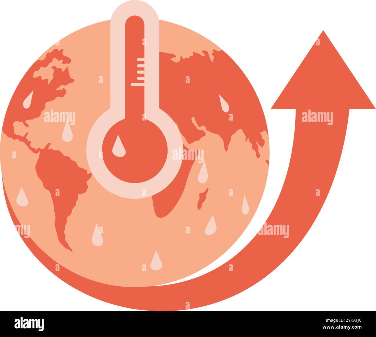 global warming earth with thermometer Stock Vector Image & Art - Alamy