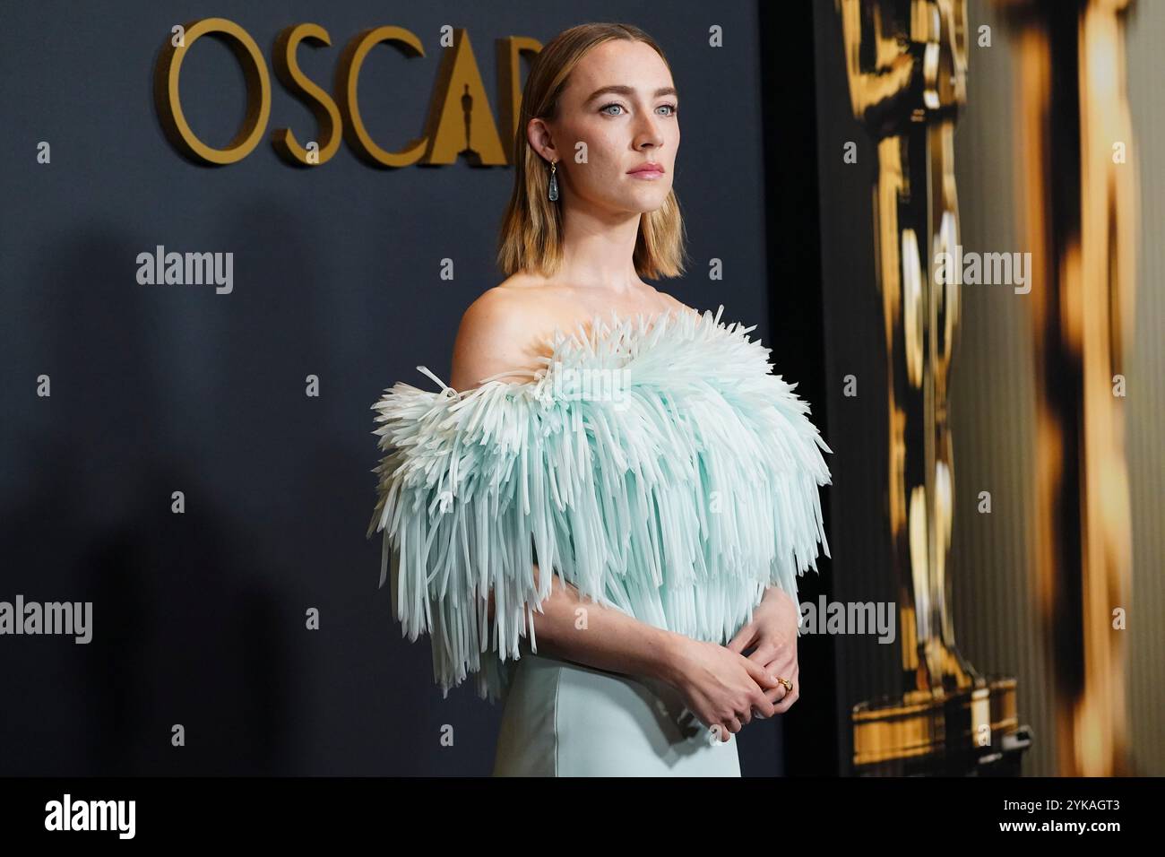 Saoirse Ronan arrives at the 15th Governors Awards on Sunday, Nov. 17 ...
