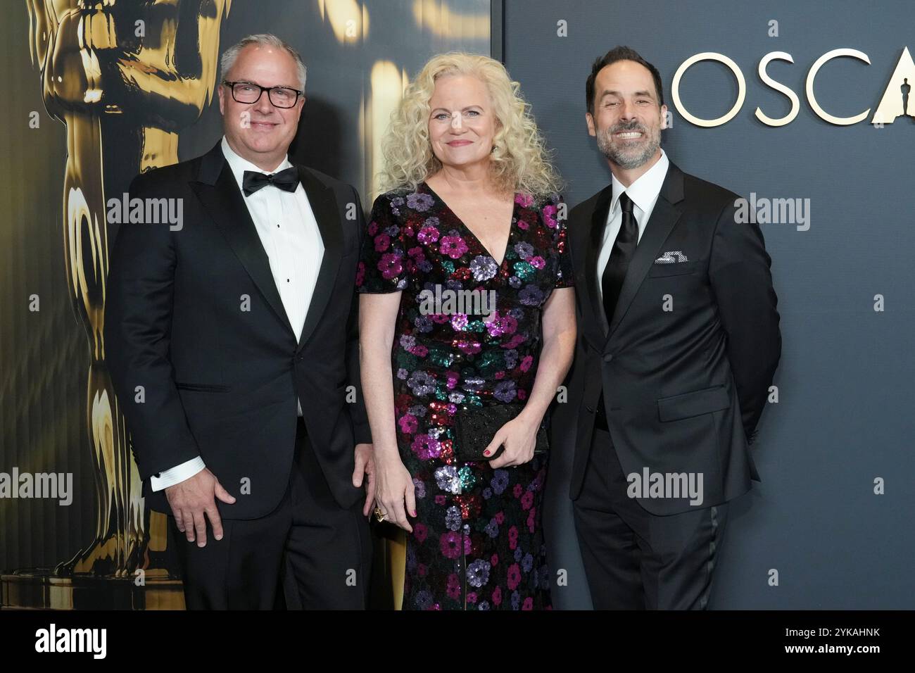 Mark Nielson, from left, Meg LeFauve and Kelsey Mann arrive at the 15th ...