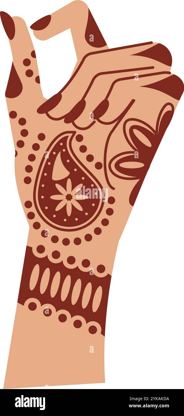 apply mehndi on hand Stock Vector Image & Art - Alamy