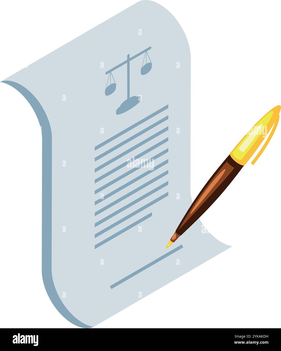 legal document signature isometric Stock Vector Image & Art - Alamy
