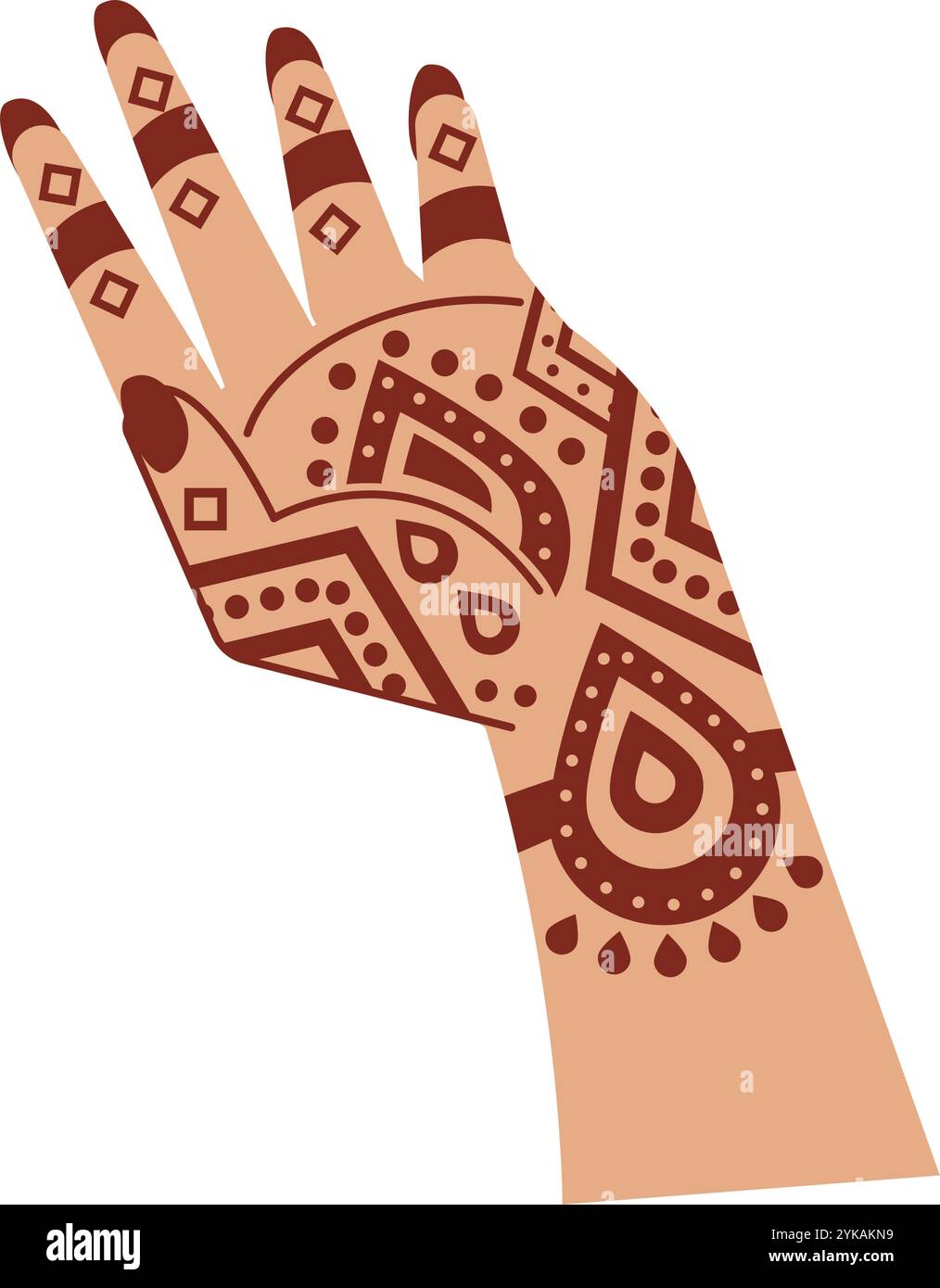 mehndi henna design for hand Stock Vector Image & Art - Alamy