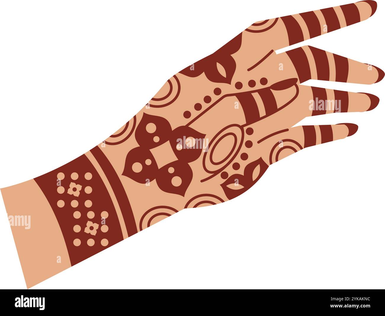mehndi traditional on hand Stock Vector Image & Art - Alamy