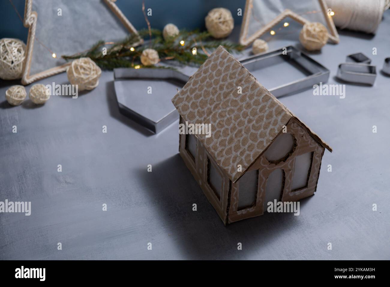 Cardboard House Gift Christmas idea. Do it yourself instruction eco ...