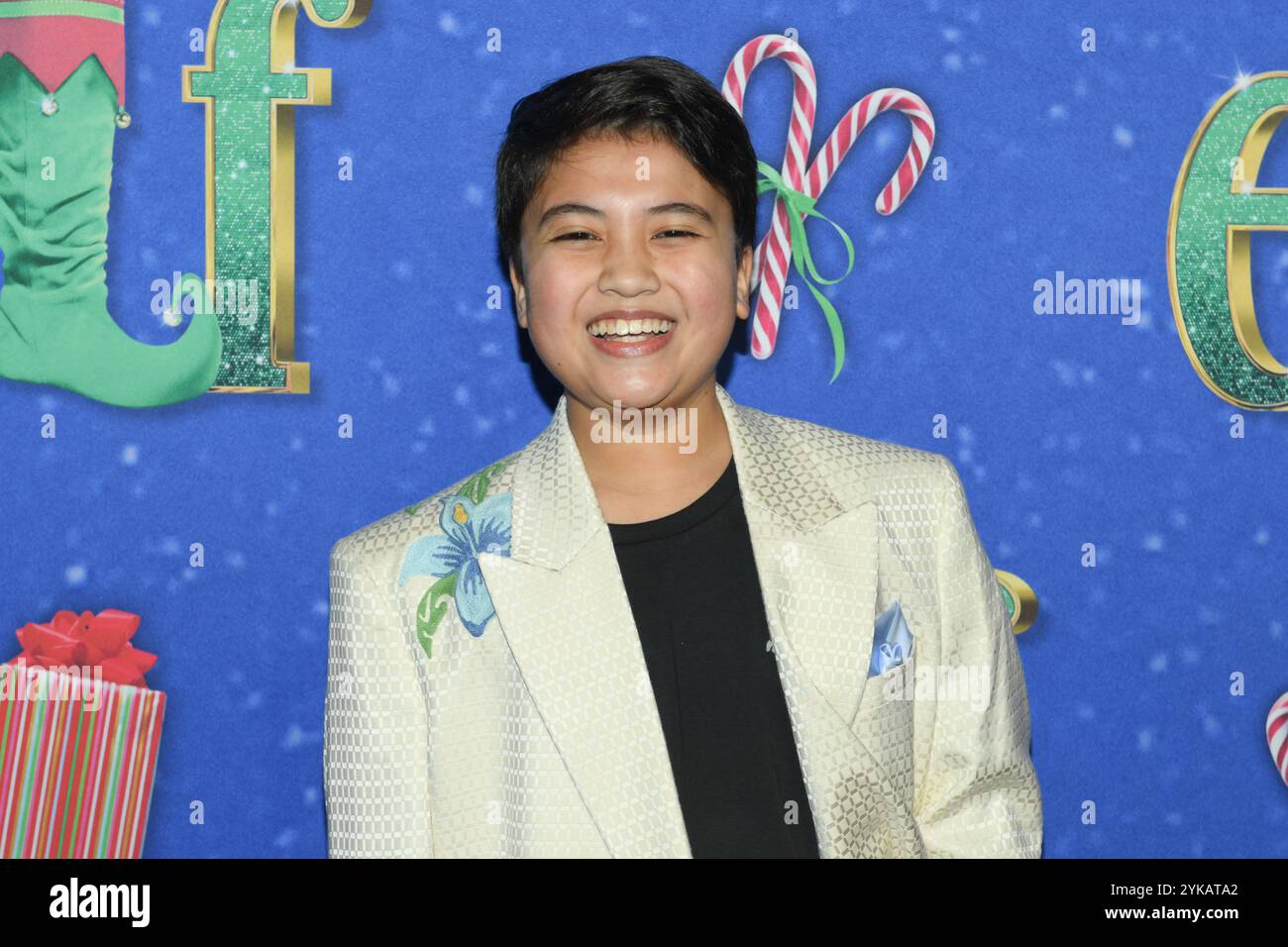New York, USA. 17th Nov, 2024. Kai Edgar attending Elf the Musical ...