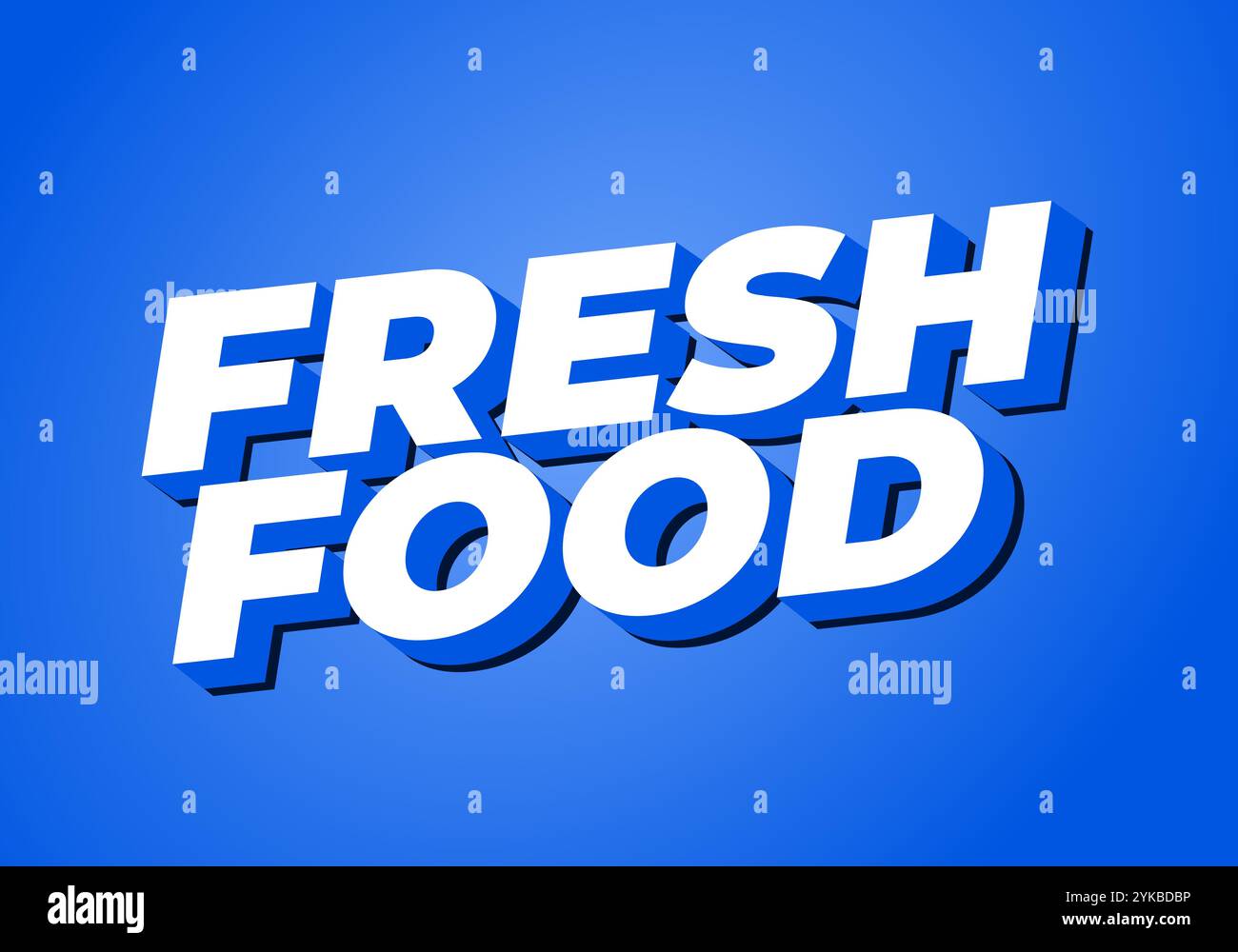 Fresh food. Text effect design for social media or digital ads, in bold ...