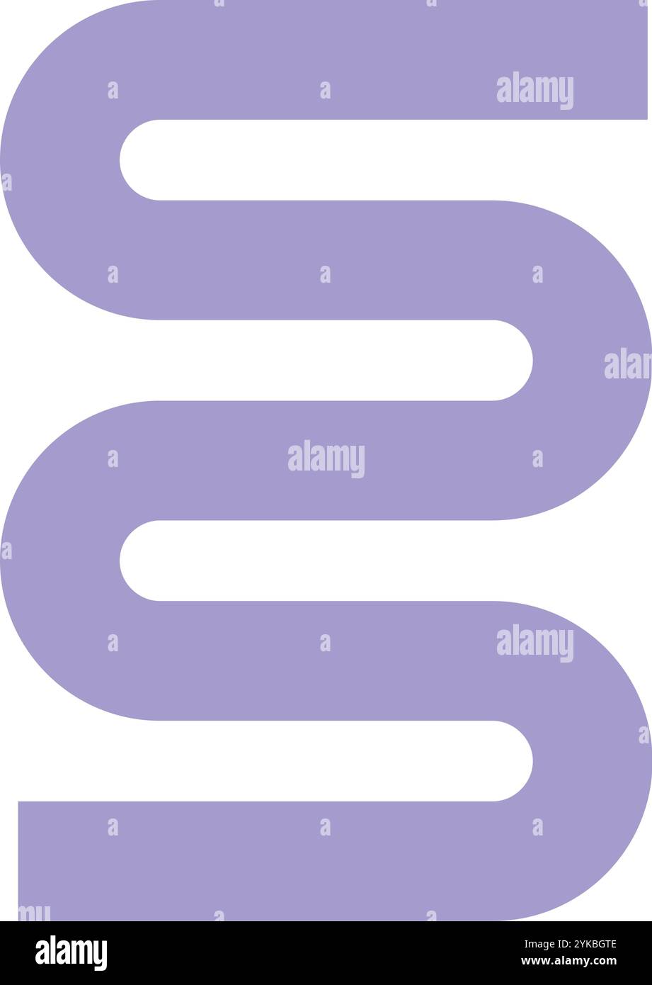 curved line geometric shape Stock Vector Image & Art - Alamy