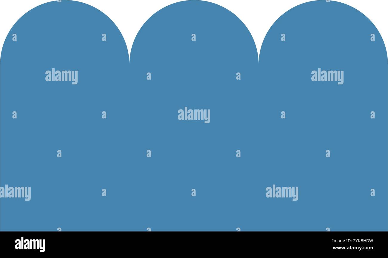 blue half rounded geometric shape Stock Vector Image & Art - Alamy