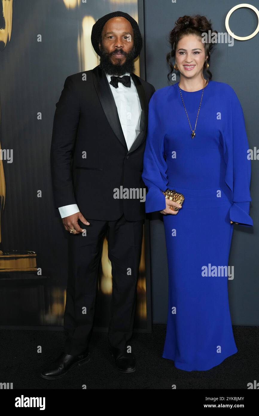 Ziggy Marley,left, and Orly Marley arrive at the 15th Governors Awards ...