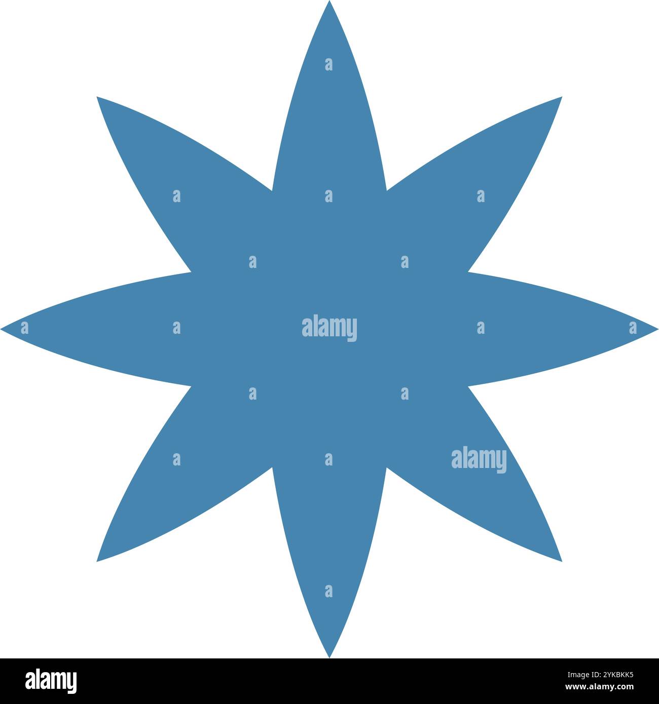 eight pointed blue star geometric shape Stock Vector Image & Art - Alamy