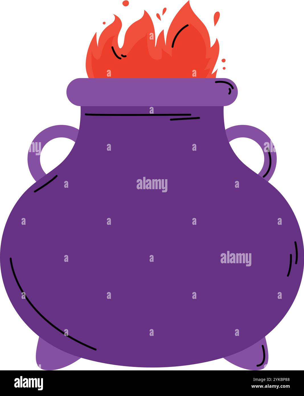 witch cauldron cartoon Stock Vector Image & Art - Alamy