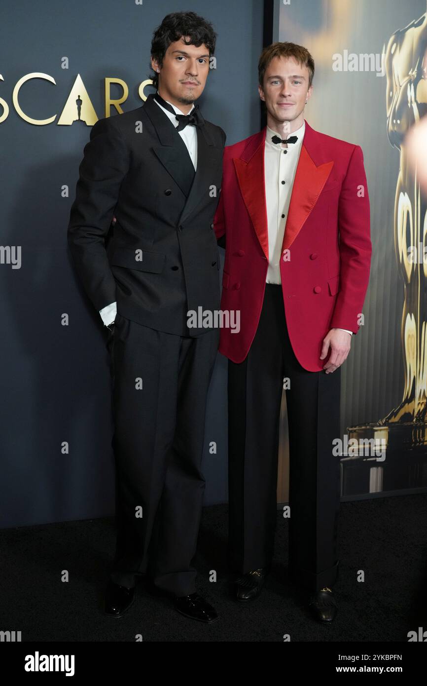 Omar Apollo, left, and Drew Starkey arrive at the 15th Governors Awards ...