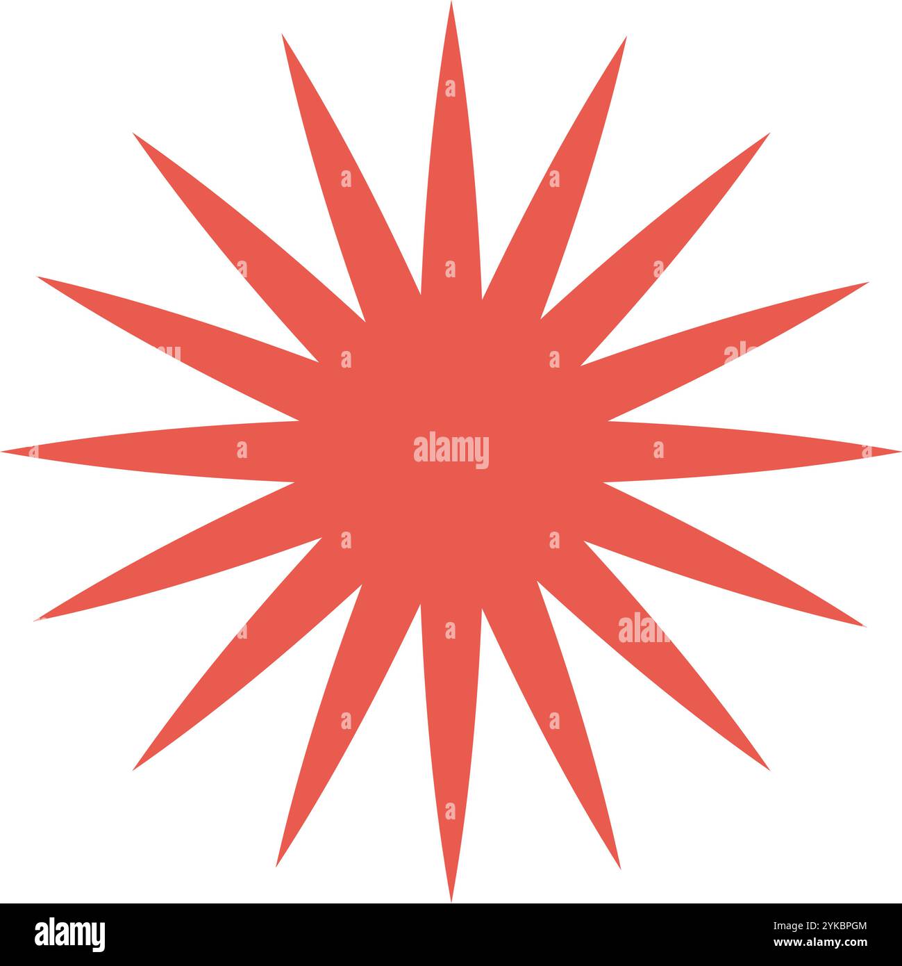 red comic star geometric shape Stock Vector Image & Art - Alamy